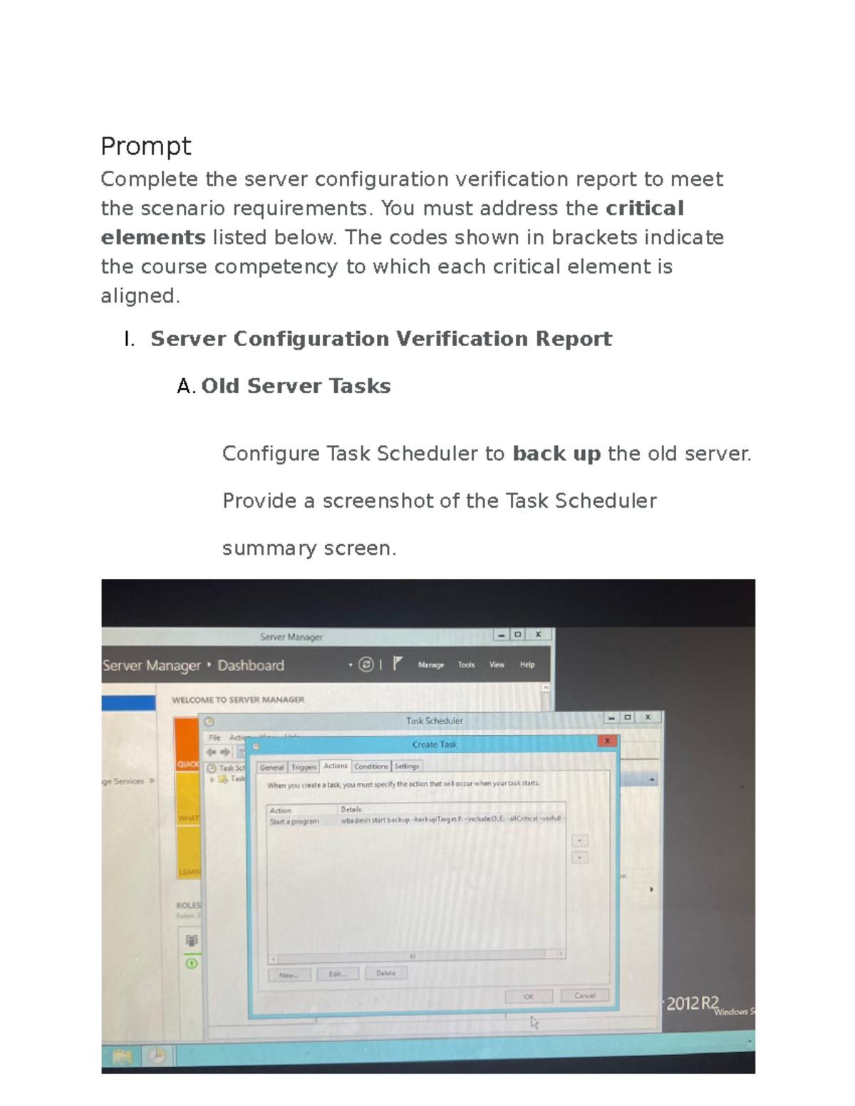 Server Configuration Verification Report for Server Management Course - Studocu