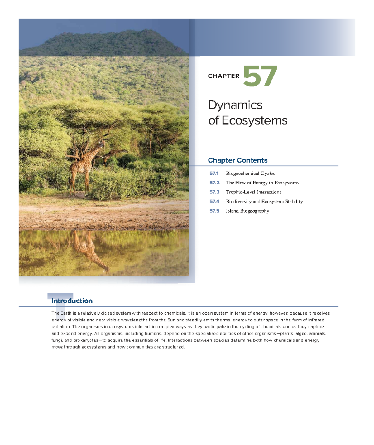 Dynamics of Ecosystems (Chapter 57): Biodiversity, Energy Flow, and ...