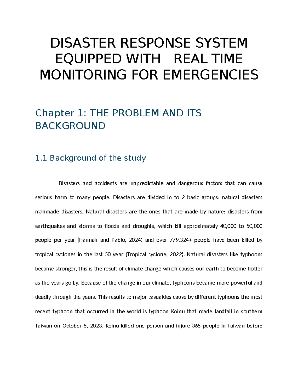 Disaster Response System: Real-Time Monitoring for Emergencies (Chapter ...