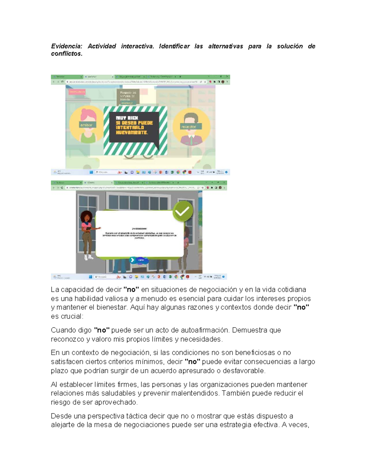 Evidencia SENA: Actividad Interactiva sobre Solución de Conflictos ...