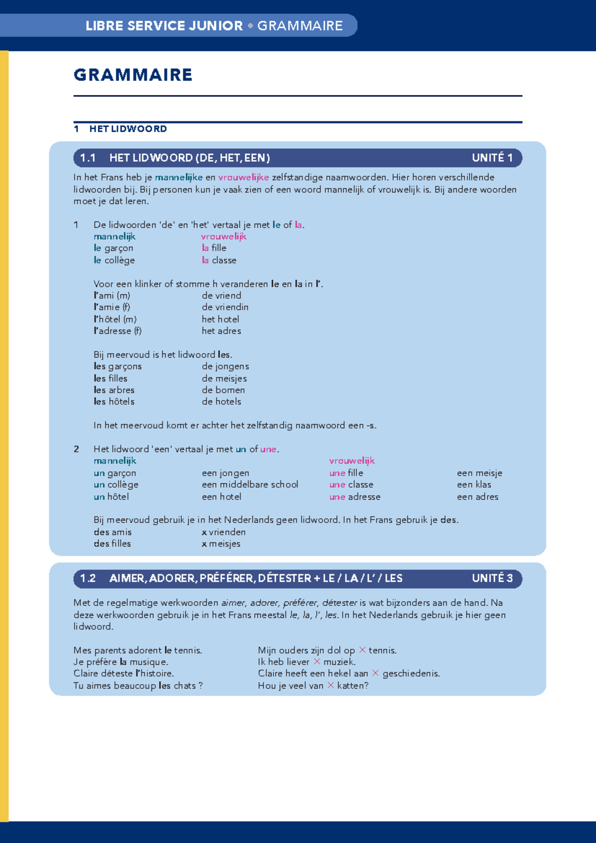 Grammaire - cien - GRAMMAIRE 1 HET LIDWOORD 1 HET LIDWOORD (DE, HET ...