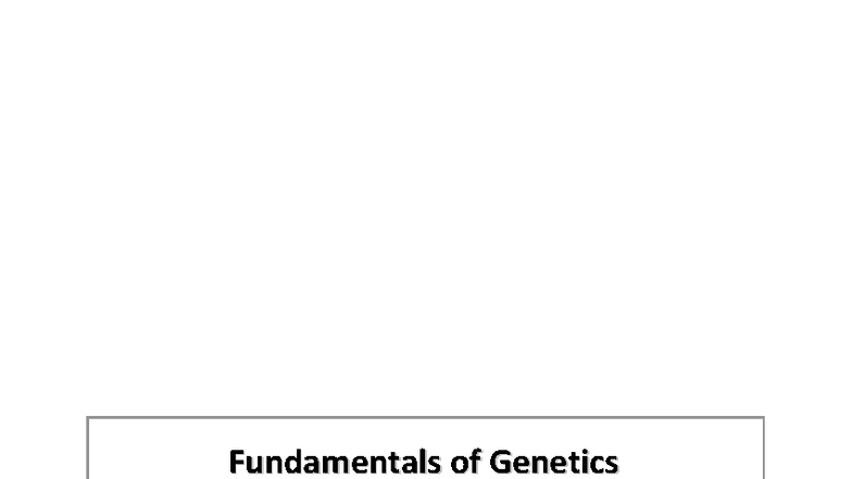 Fundamentals of Genetics (NEET-PREP) - Chapter Summaries and Insights ...