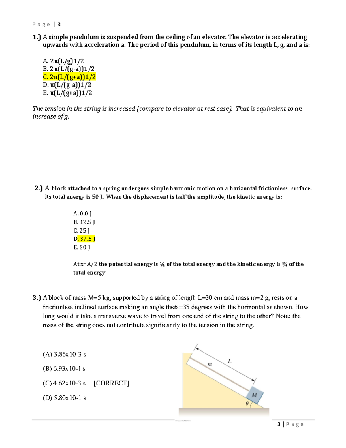 PCS125 - W2019 Final Exam Review: Physics Concepts and Problems - Studocu