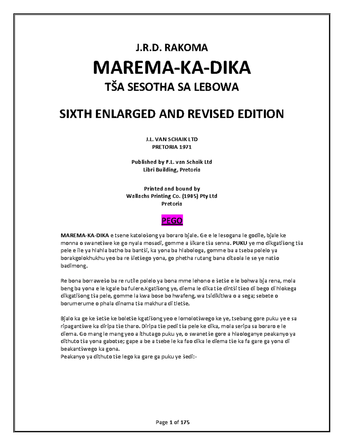 Sepedi Paper 1: Understanding Different Types of Nouns and Classifiers ...