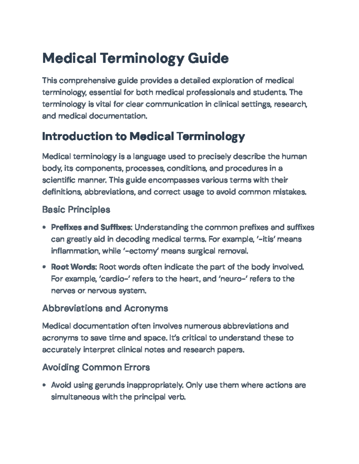 Medical Terminology Guide: Essential Concepts for Healthcare ...