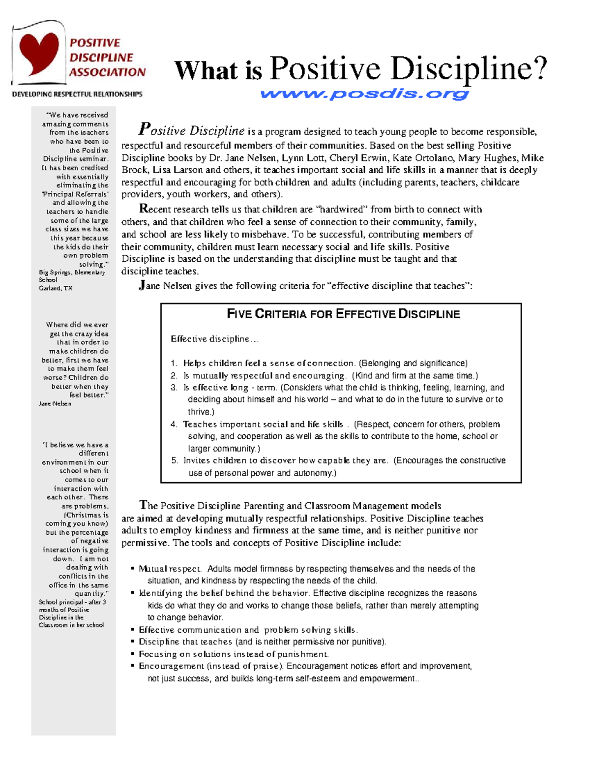 Understanding Positive Discipline: Insights and Applications - Studocu