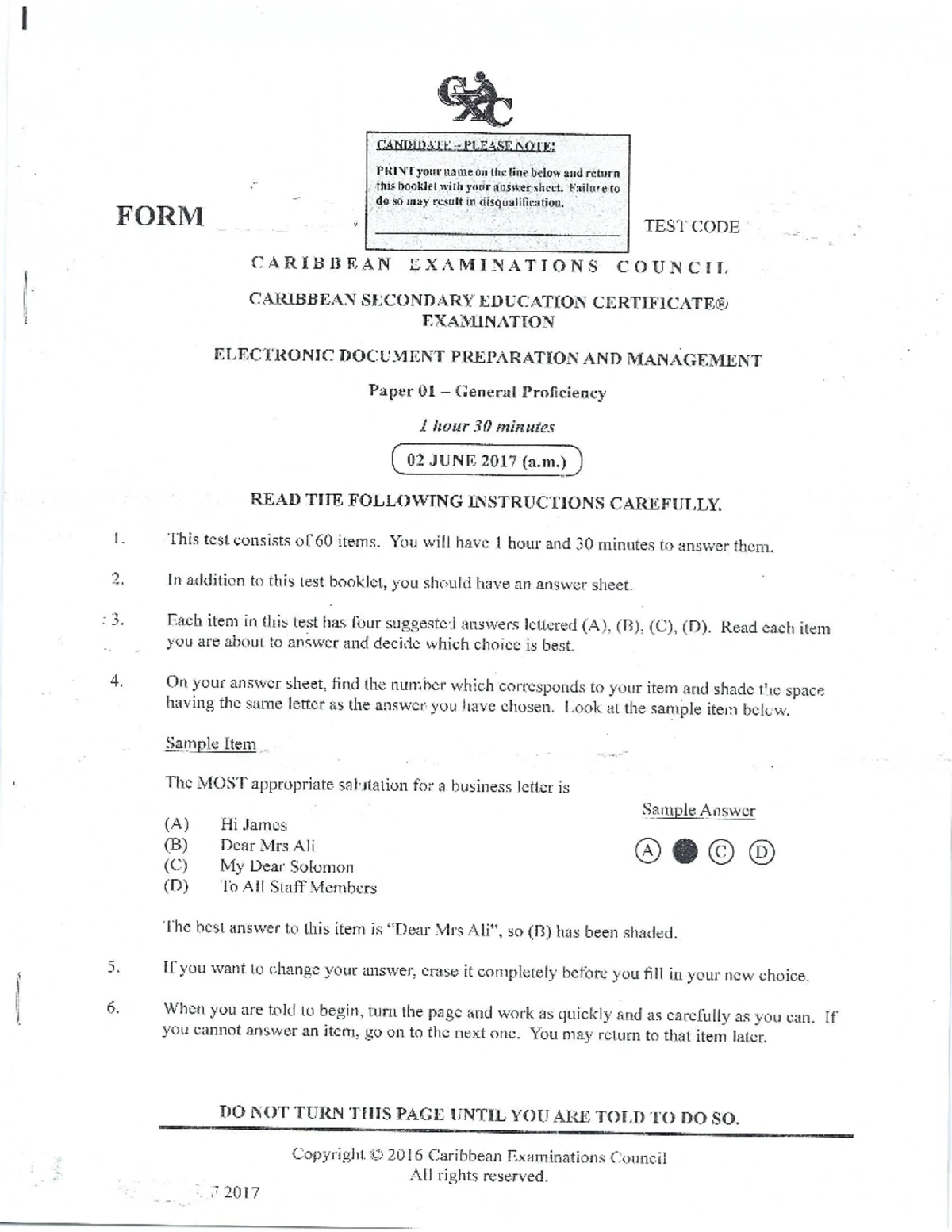 CSEC EDPM P1 2021 - Study Notes and Key Concepts - Studocu