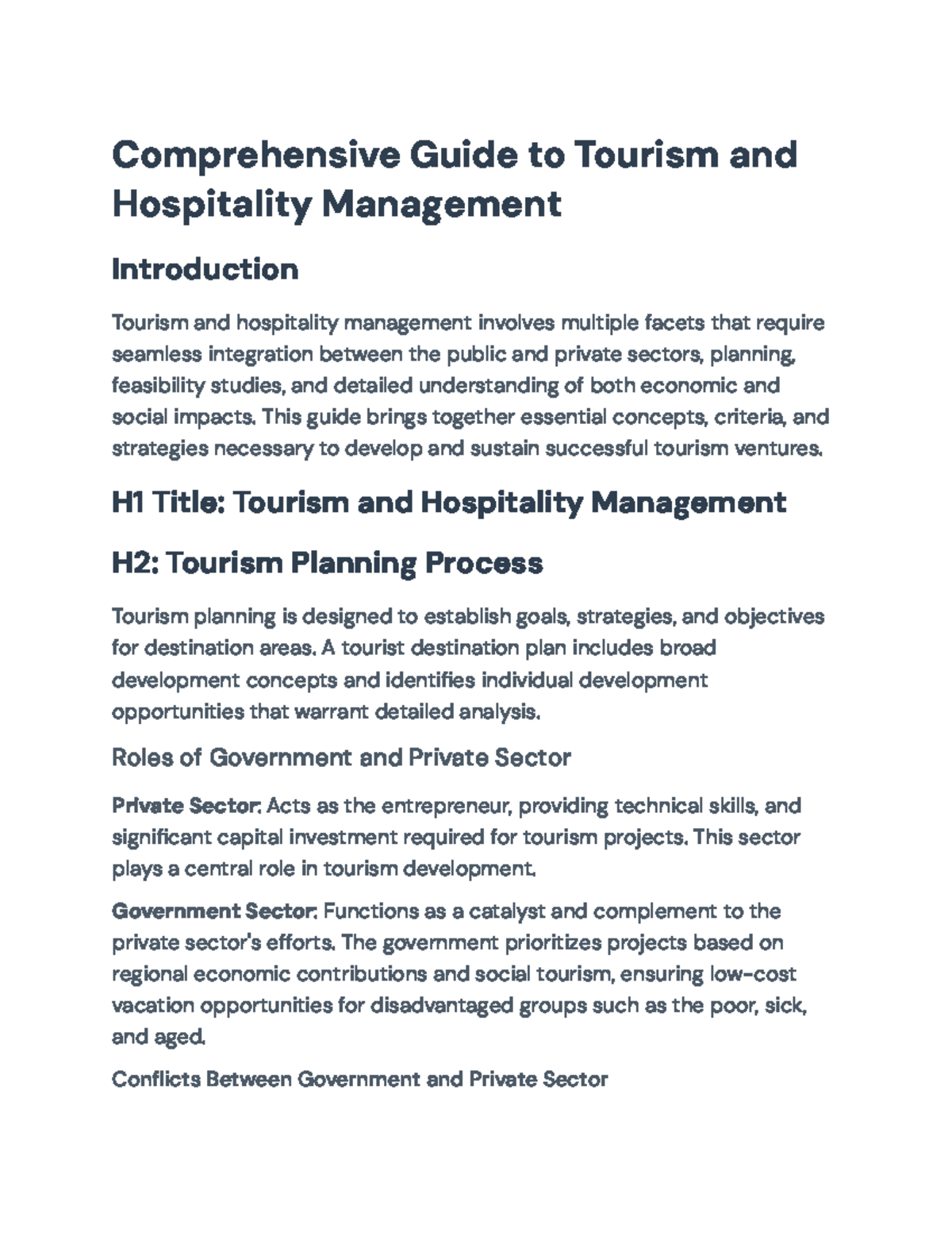 Comprehensive Guide to Tourism and Hospitality Management - Comprehensive Guide to Tourism and ...