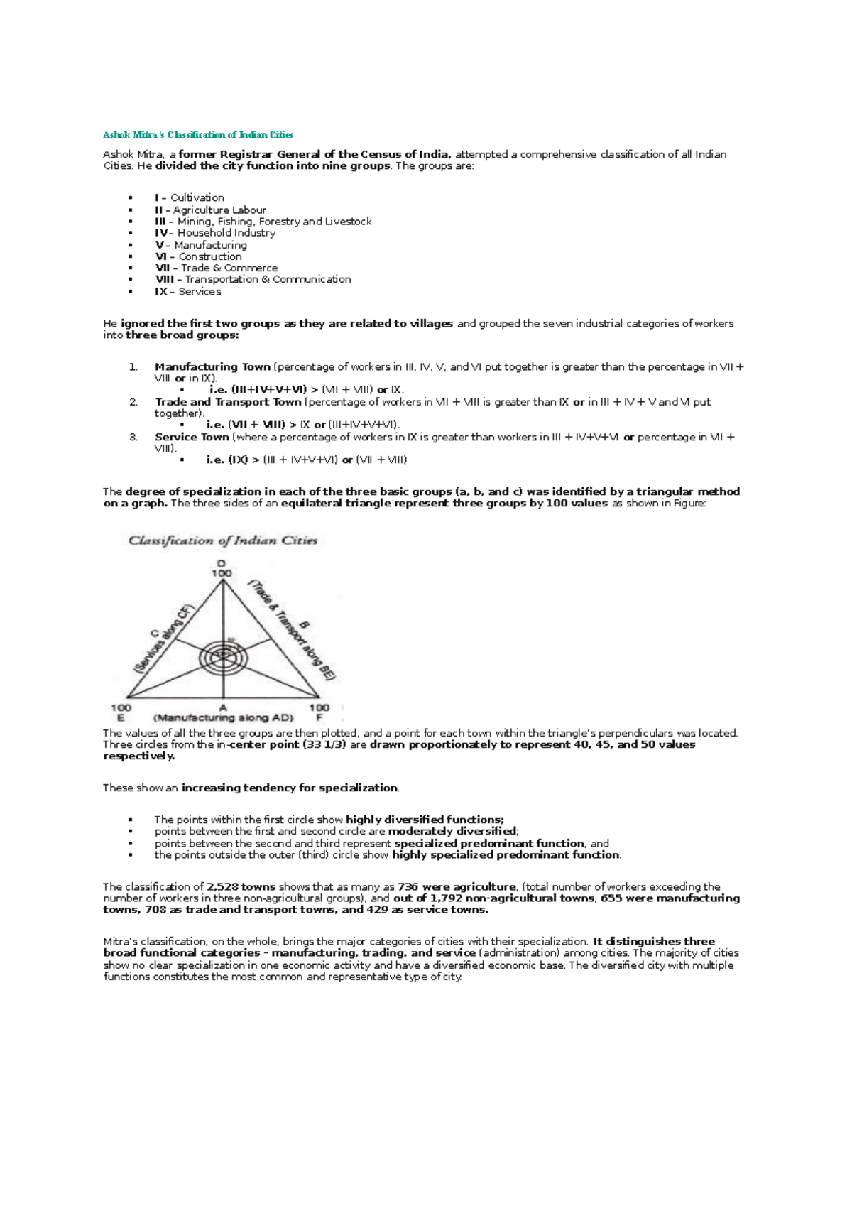 Ashok Mitra's Classification of Indian Cities: Functional Groups ...