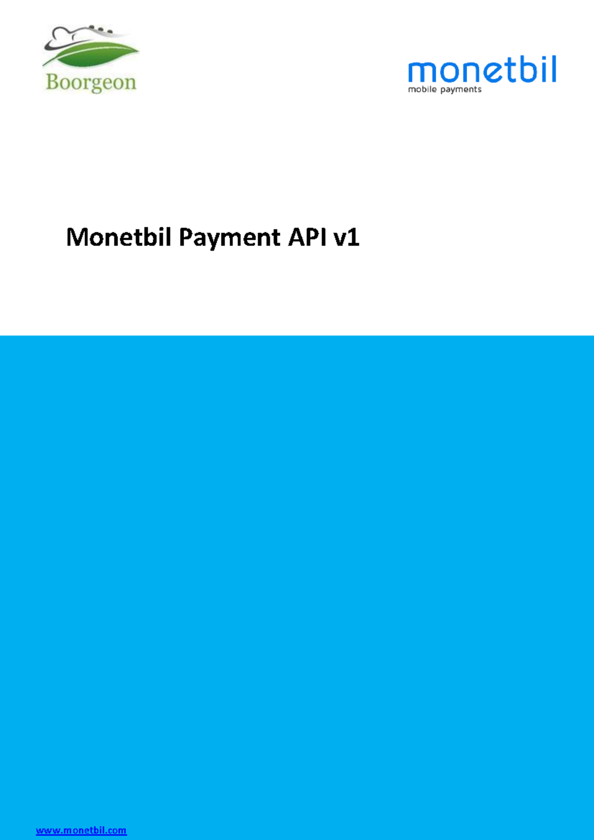 Monetbil Payment API v1: Mobile Money Integration Guide - Studocu