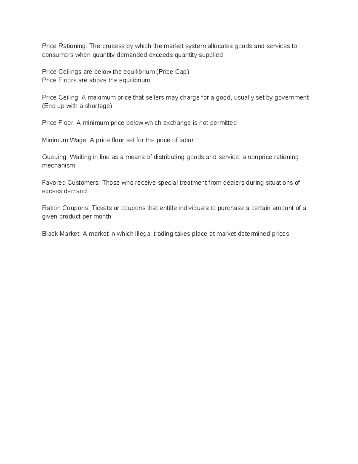 Macroeconomics Chapter 4: Price Controls & Market Structures - Studocu