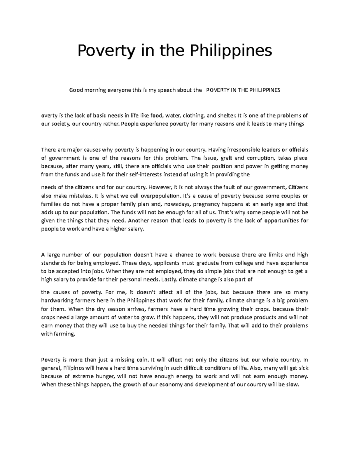 Poverty in the Philippines - It is one of the problems of our society ...