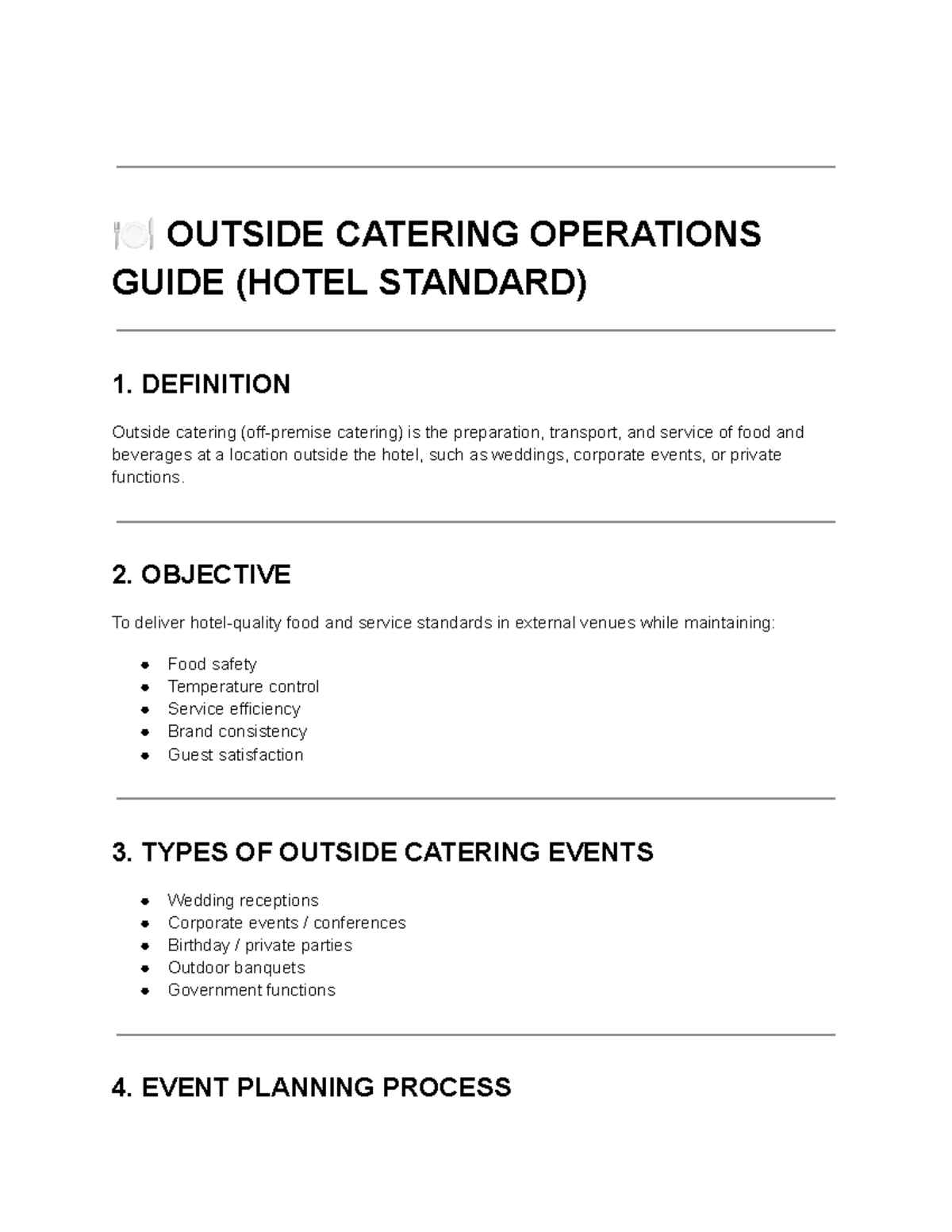 HM245 - Off-Premise Catering Operations Guide: Standards & Procedures ...
