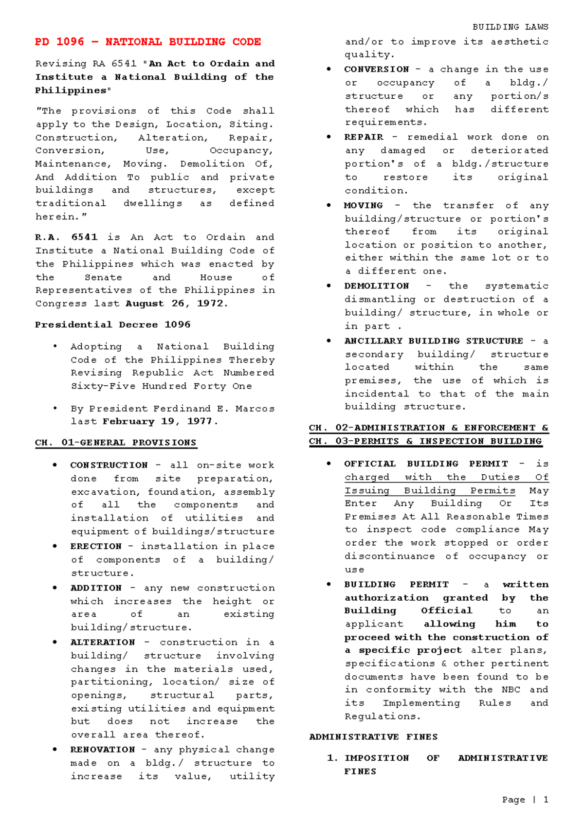 Revising PD 1096: National Building Code & Its Provisions for ...
