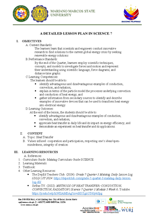 Grade 9 Momentum - Detailed Lesson Plan School Grade Level 9 Teaching Date and Time Learning ...