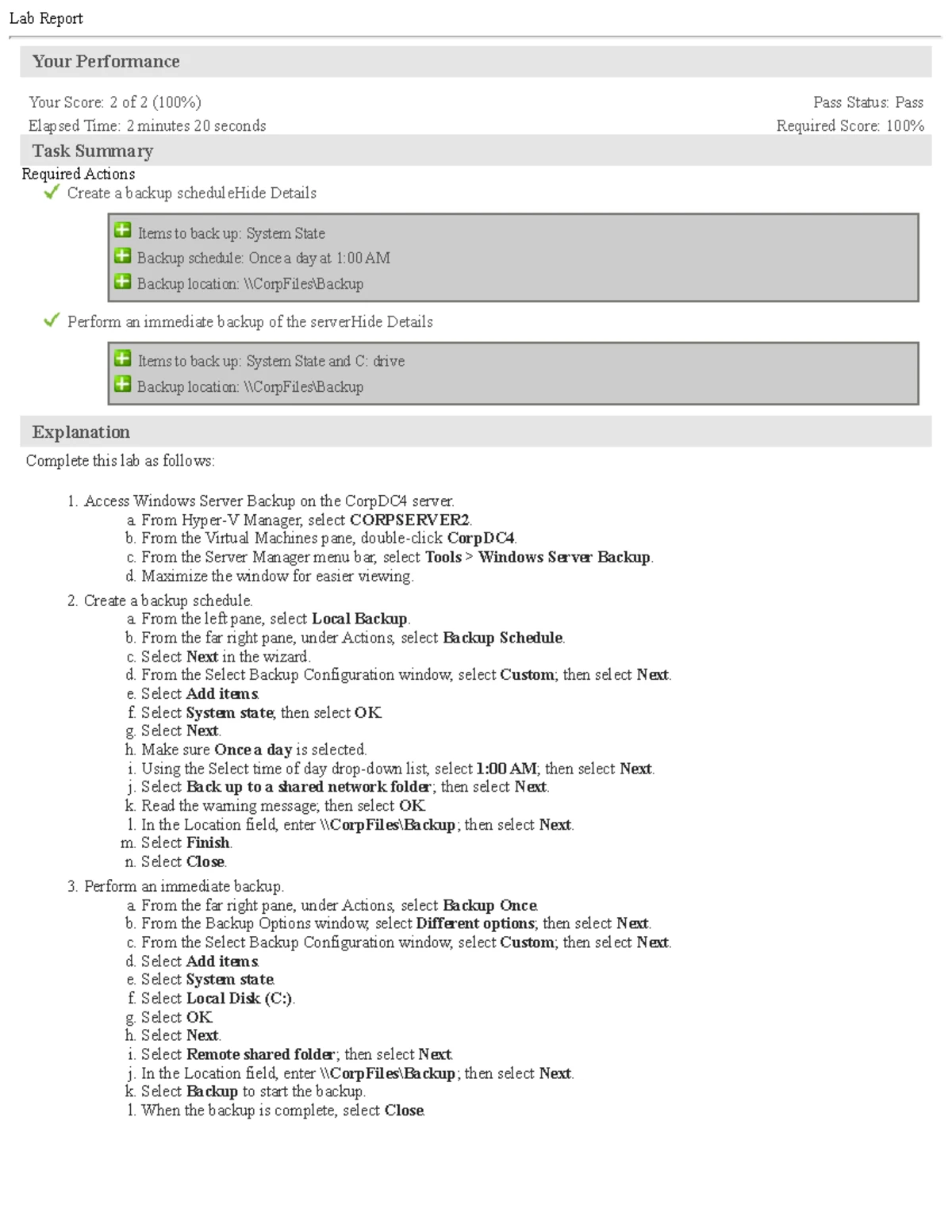 14.1.6 Enable Device Logs LAB - Pass Status:Pass Required Score: 100% Lab Report Your ...
