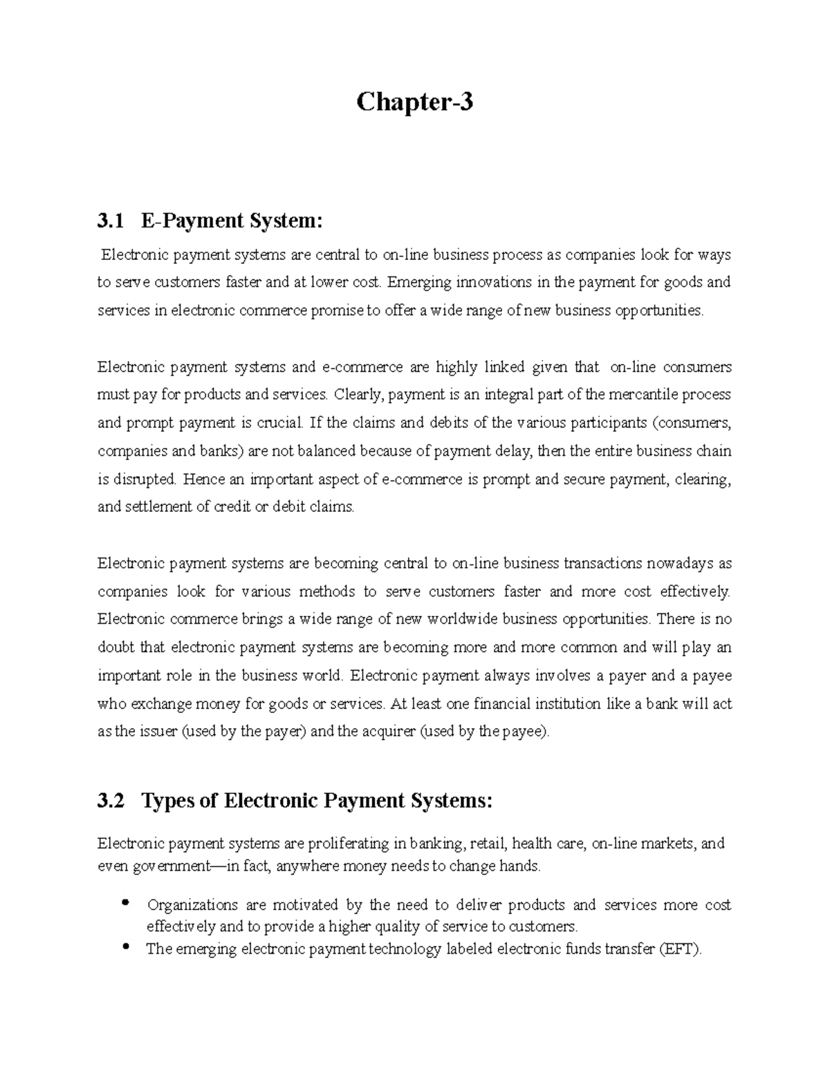 Chapter 3 - Lecture Notes: Understanding Electronic Payment Systems ...