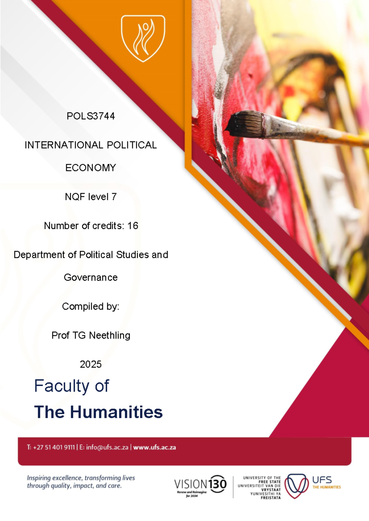 POLS3744 International Political Economy Course Manual 2025 - Studocu