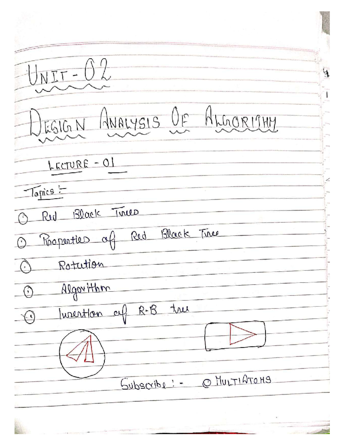 DAA UNIT 02 Lecture Notes - Design Analysis of Red-Black Trees - Studocu