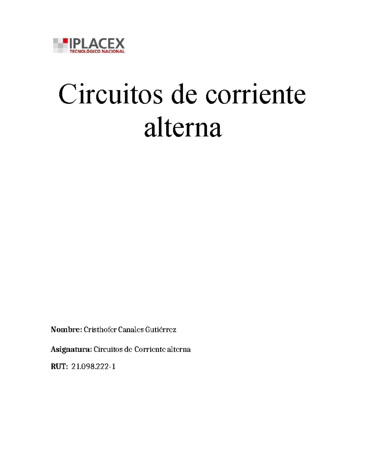 Circuitos de Corriente Alterna - Examen Final (Circuitos AC) - Studocu