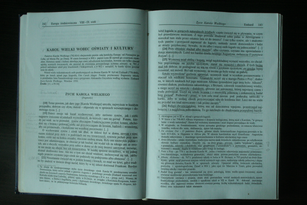 Karol wielki teks - 142 Europa sredniowieczna IX wiek Zycie Karola ...
