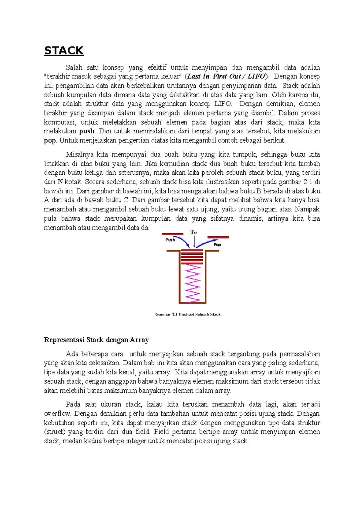 Struktur Data - Stack dalam C++: Konsep dan Implementasi - Studocu