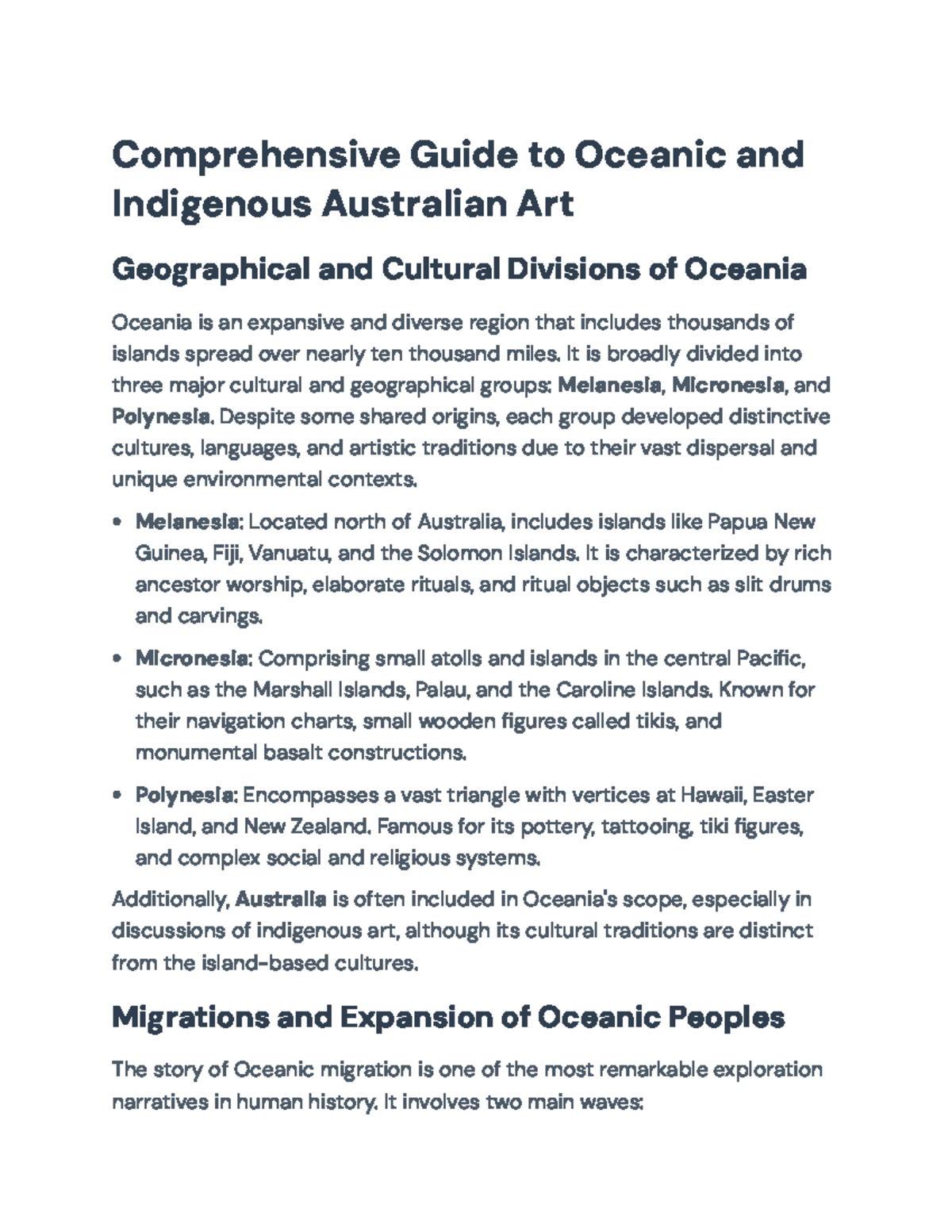 Comprehensive Guide to Indigenous Australian Art & Oceanic Cultures ...
