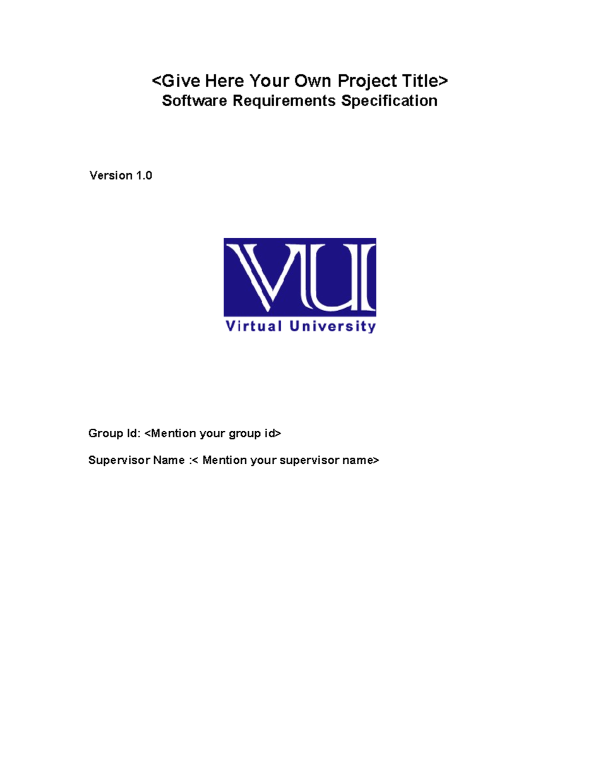 SRS-Template: Comprehensive Software Requirements Specification Guide ...