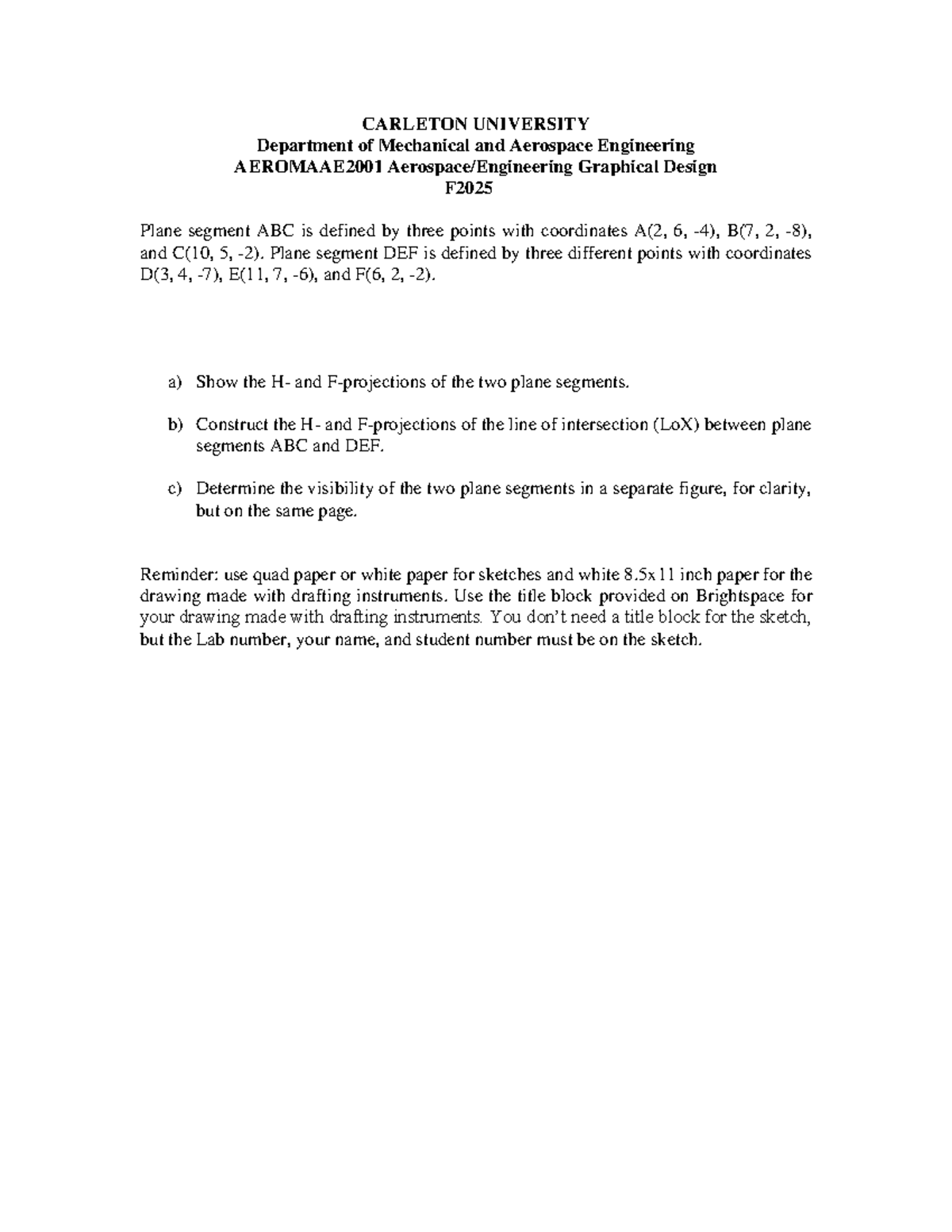 AEROMAAE2001 F2025 Graphical Design: Plane Segments Analysis - Studocu