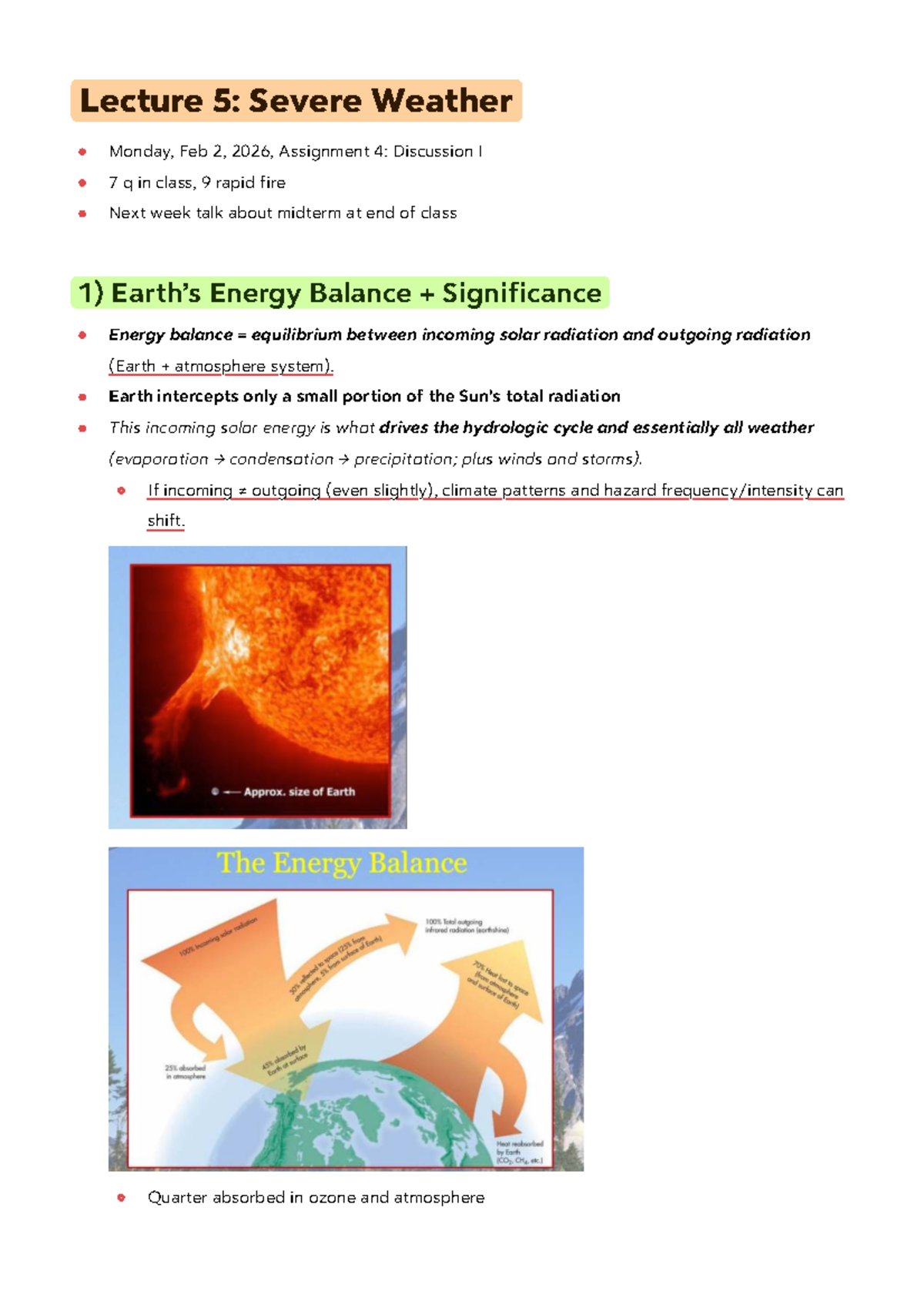 Lecture 5 Notes: Severe Weather Insights and Midterm Prep - Studocu