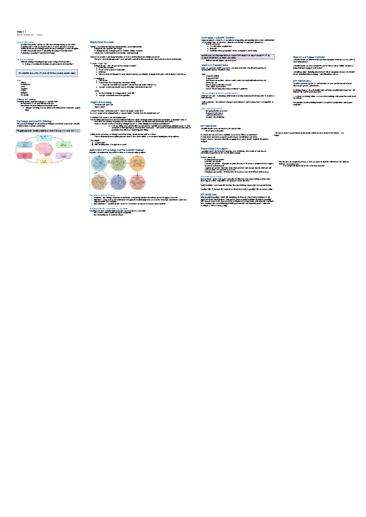 Week 1 Lecture Notes - PSYC121: Introduction to Psychology Concepts ...
