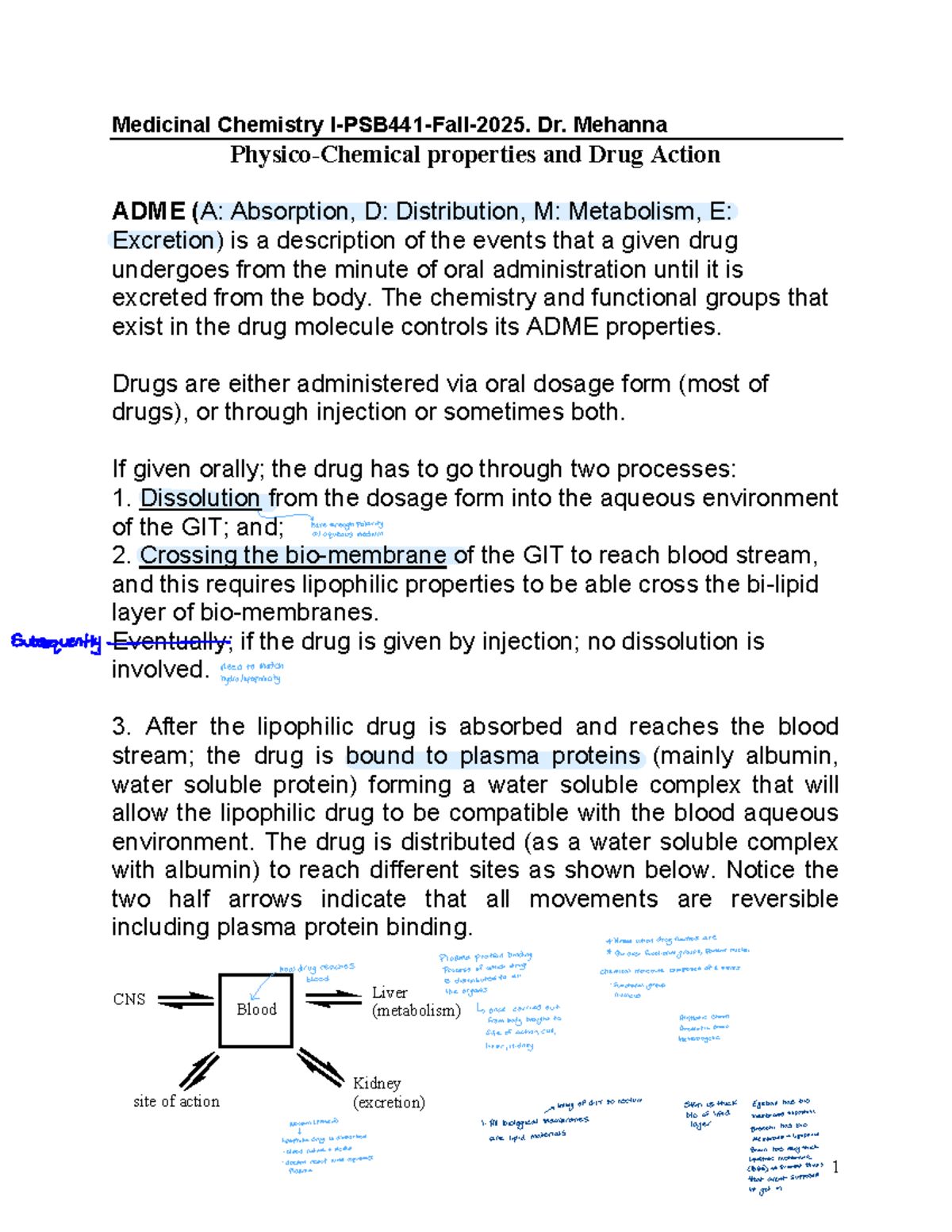 Physico-Chemical Properties and Drug Action in Medicinal Chemistry ...