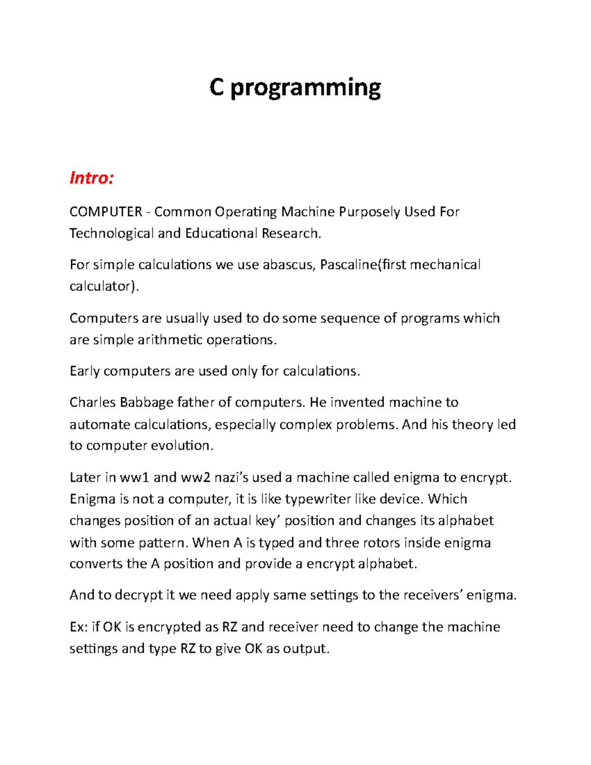 C Programming Intro Evolution Data Types And Operators Overview