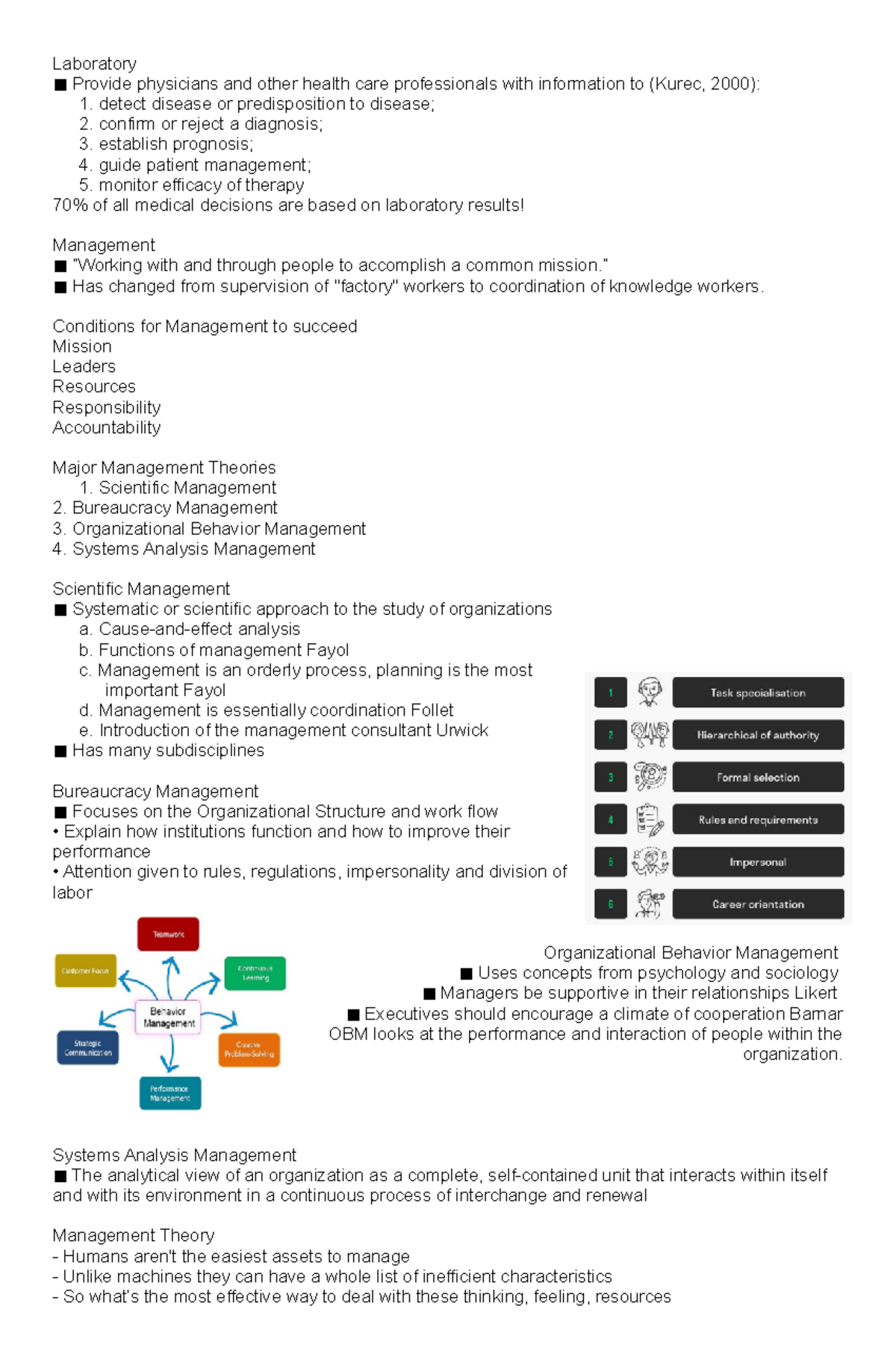 Laboratory Management Notes: Key Theories & Practices for Success - Studocu
