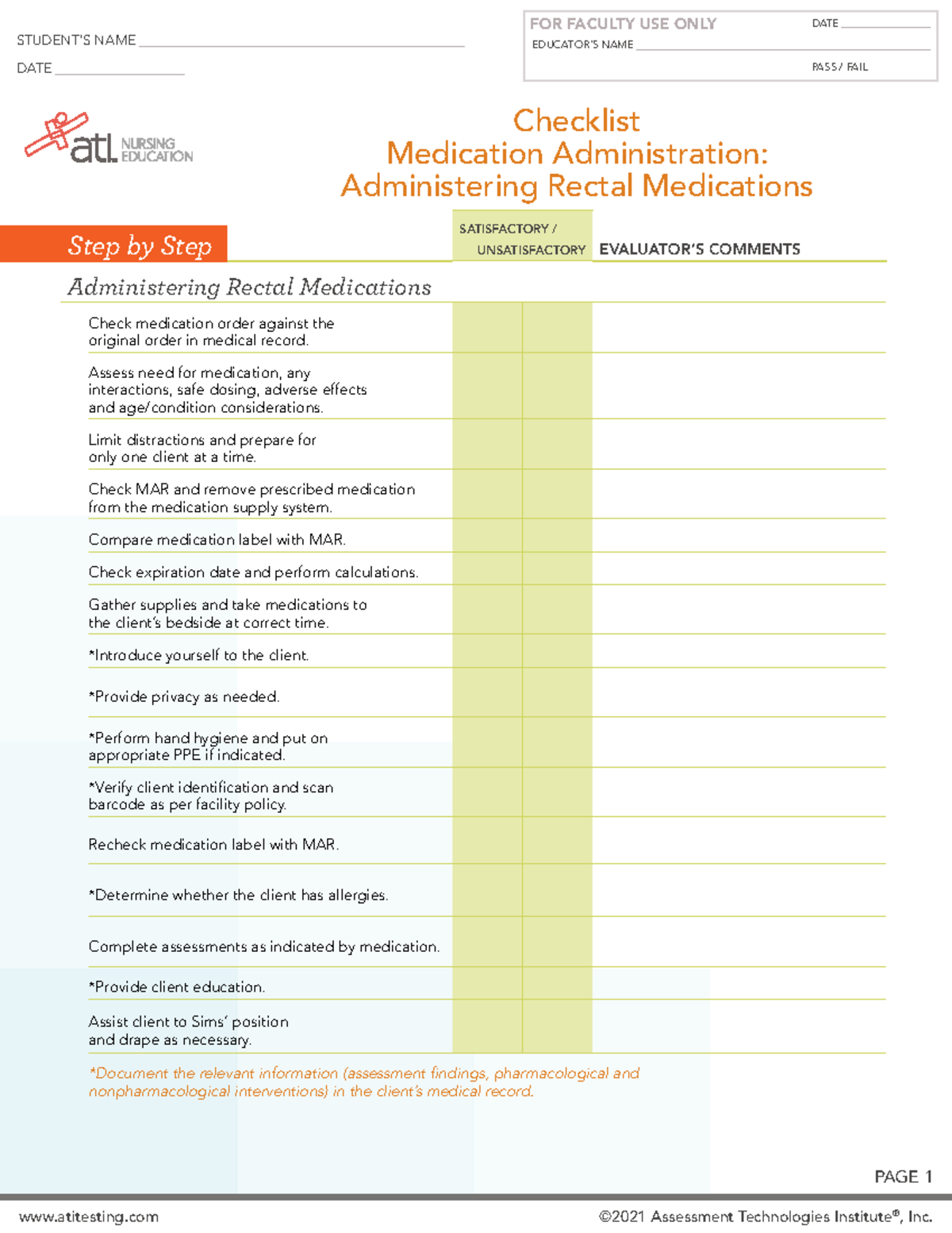 Ati Medication Administration Administering Rectal Medications ...