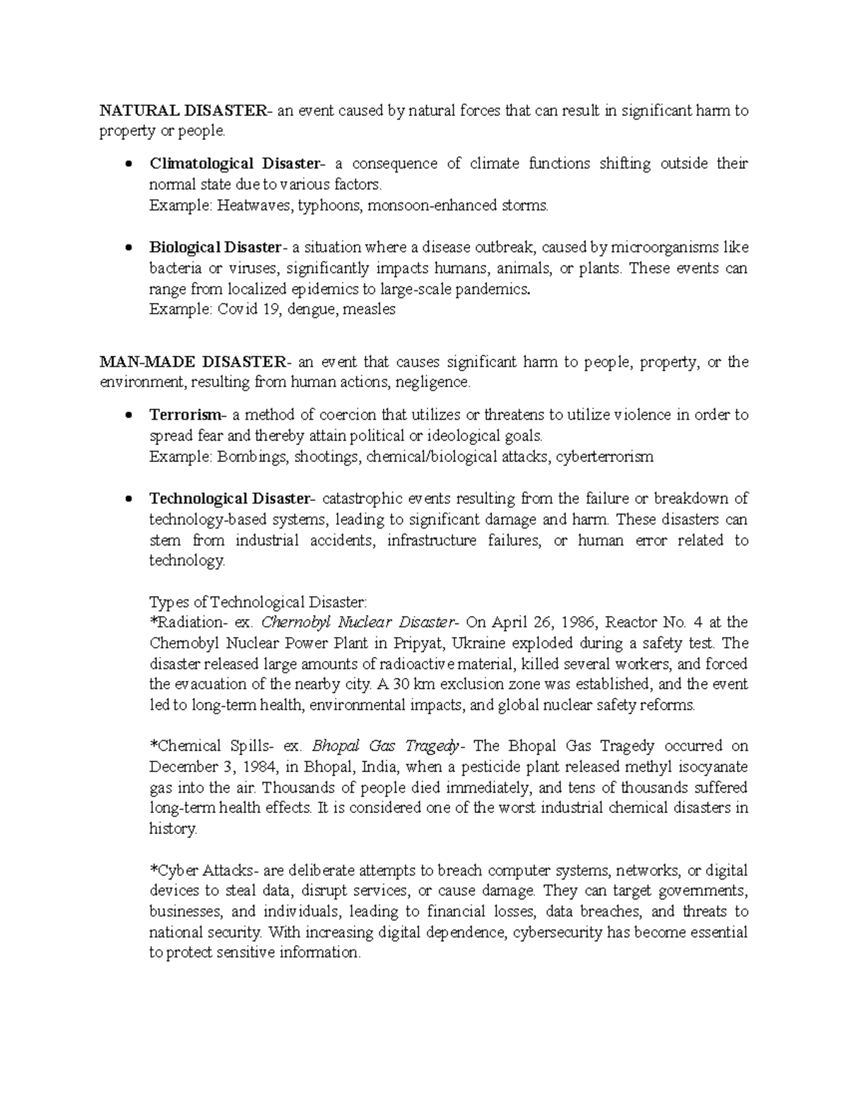 Natural Disasters: Types, Impacts, and Nursing Competencies (NURS 101 ...