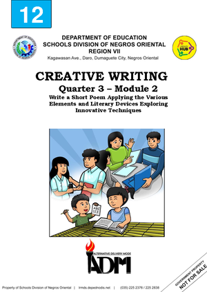 G12 SLM4 Q4 Creative Writing - 12 CREATIVE WRITING Quarter 4 – Module 4 ...