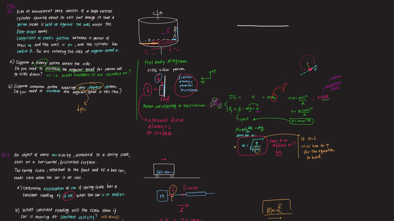PHYS204 Lecture Notes: Exercises on Circular Motion and Forces - Studocu