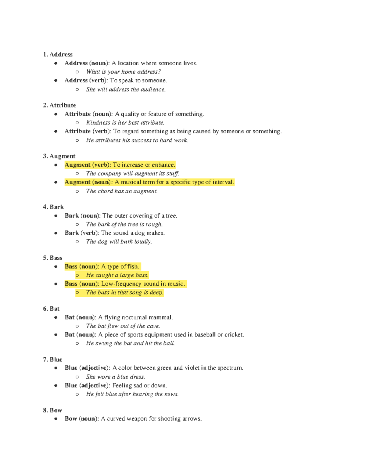 Homographs Study Guide: Definitions and Examples - Studocu