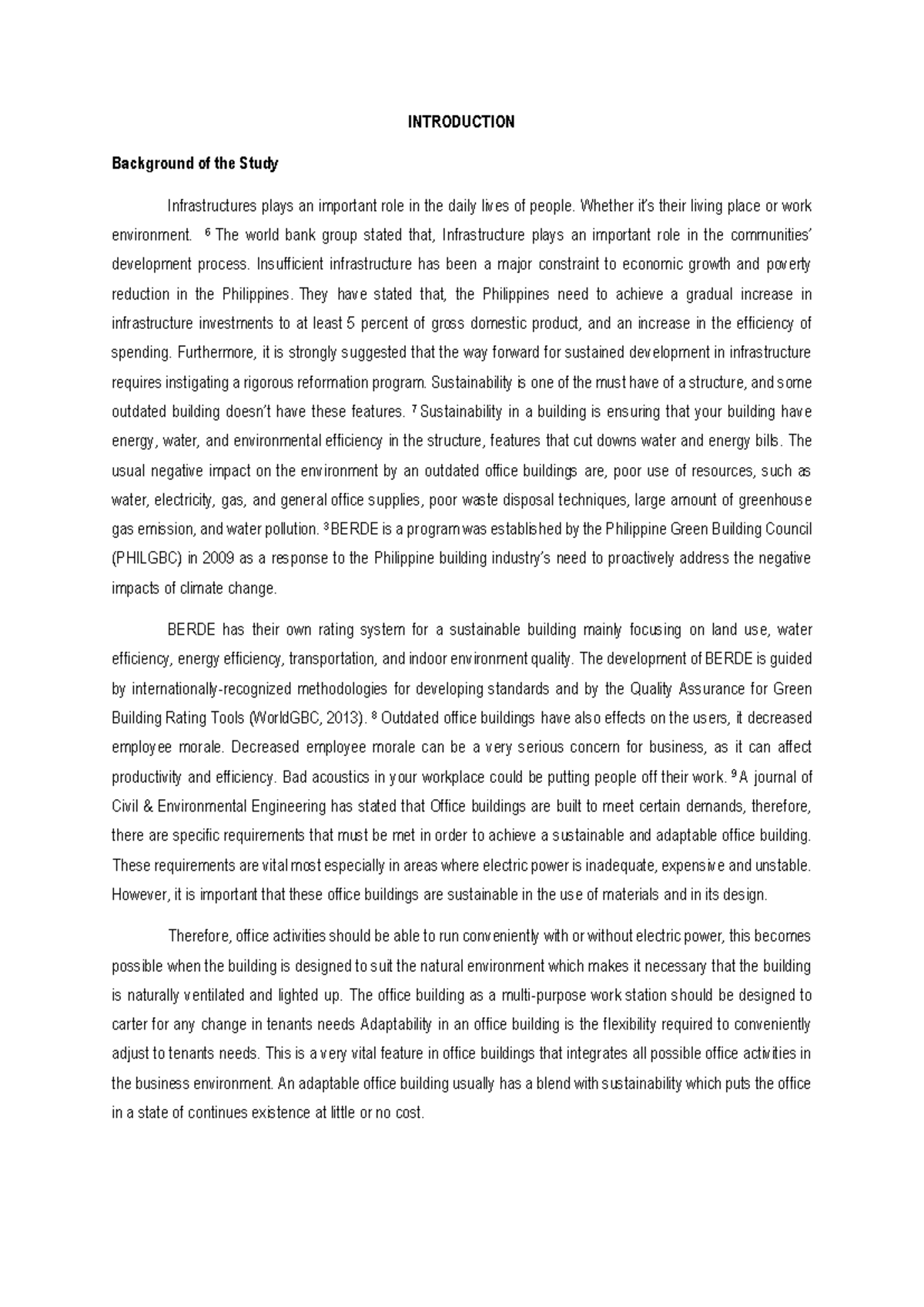 Thesis Design Chapters 1 & 2: Green Office Building Retrofitting - Studocu