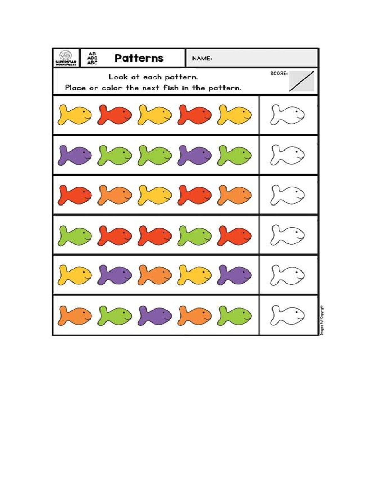 AB Patterns & Sequence Worksheets for Kindergarten Students - Studocu