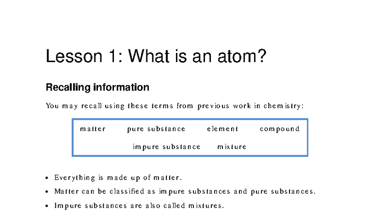 Worksheet: What is an Atom? - Part 1 (Science 101) - Studocu
