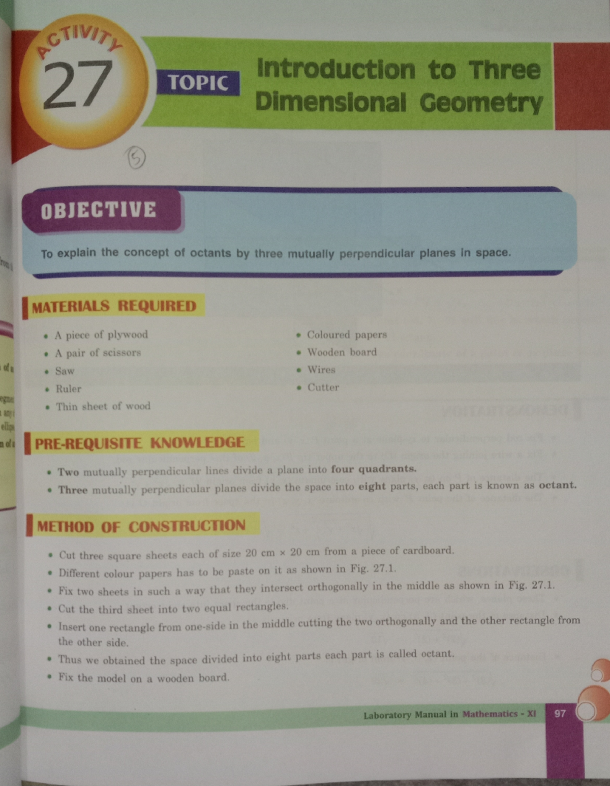 3D Geometry: Understanding Octants and Their Construction Instructions ...