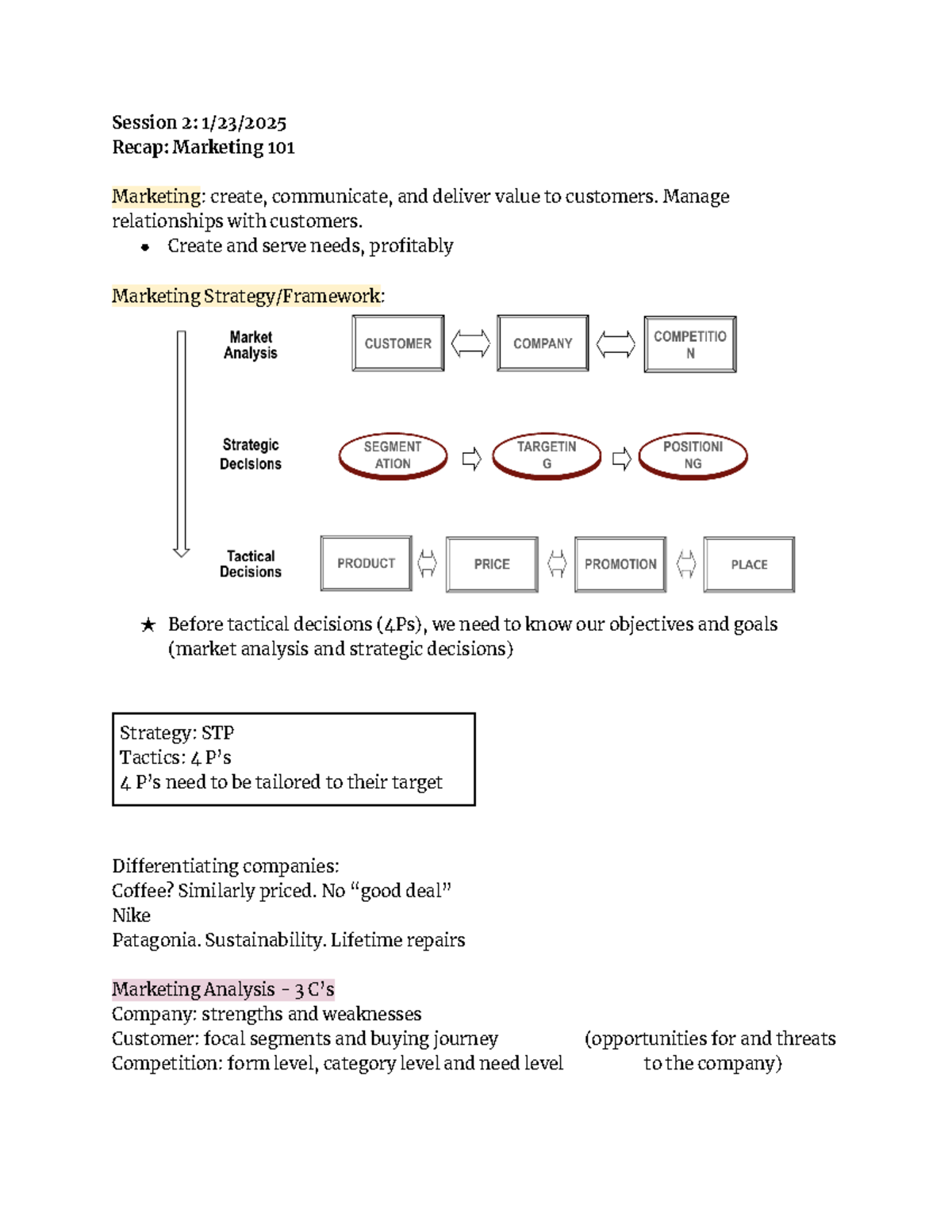 MKTG 371 Lecture Notes: Insights on Marketing Strategy & Consumer ...