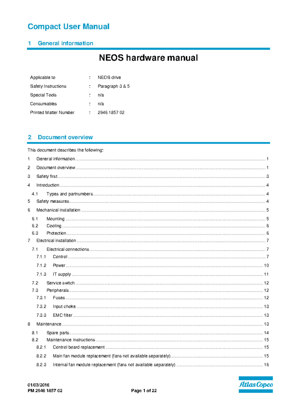 NEOS Hardware User Manual: Installation & Maintenance Guide - Studocu