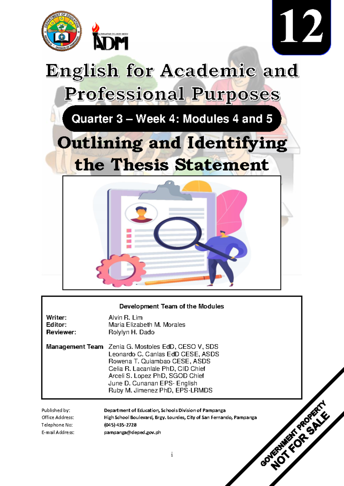 EAPP Q3 MODULE 4: Identifying the Thesis Statement - Studocu