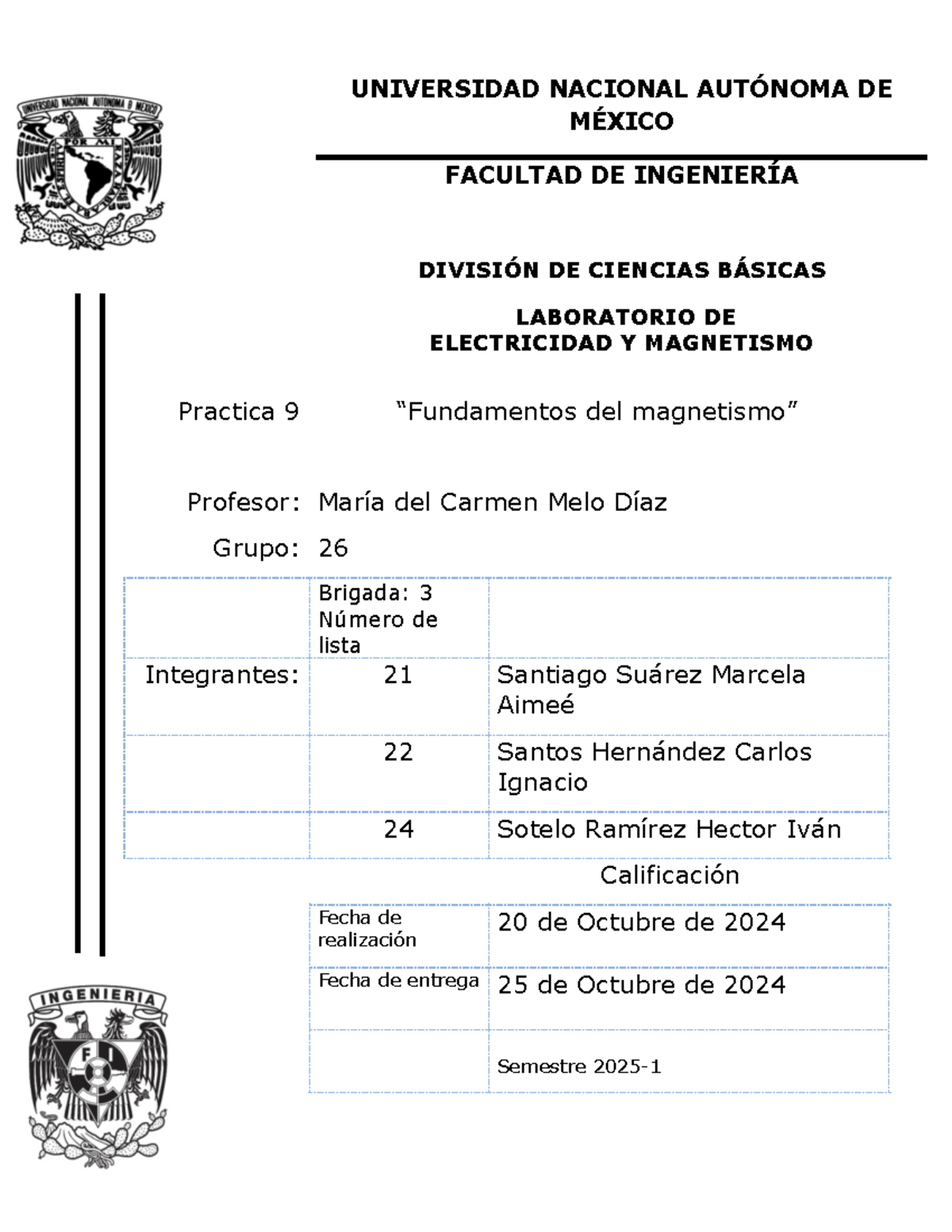 Brigada 3 Práctica 9 - Práctica número 3 de electricidad y magnetismo ...