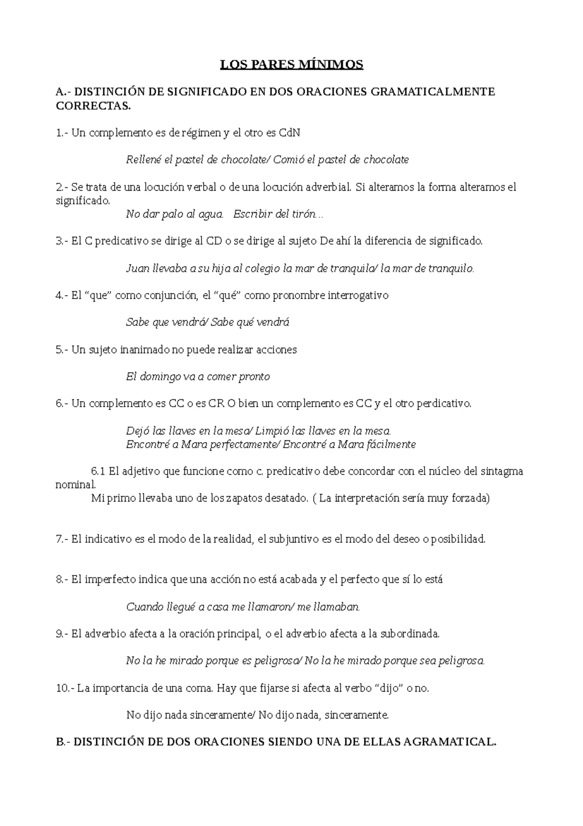 Pares Mínimos: Conceptos y Aplicaciones Lingüísticas - Studocu