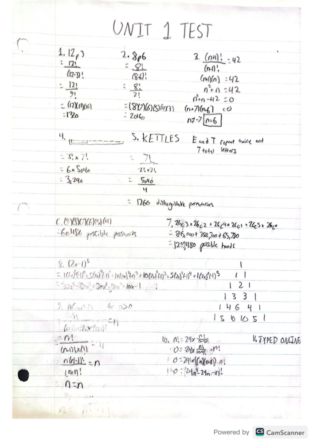 Cam Scanner 11-15-2022 19.42 2 - Calculus 1000A/B - . UNTT 1 TEST 1 136 ...