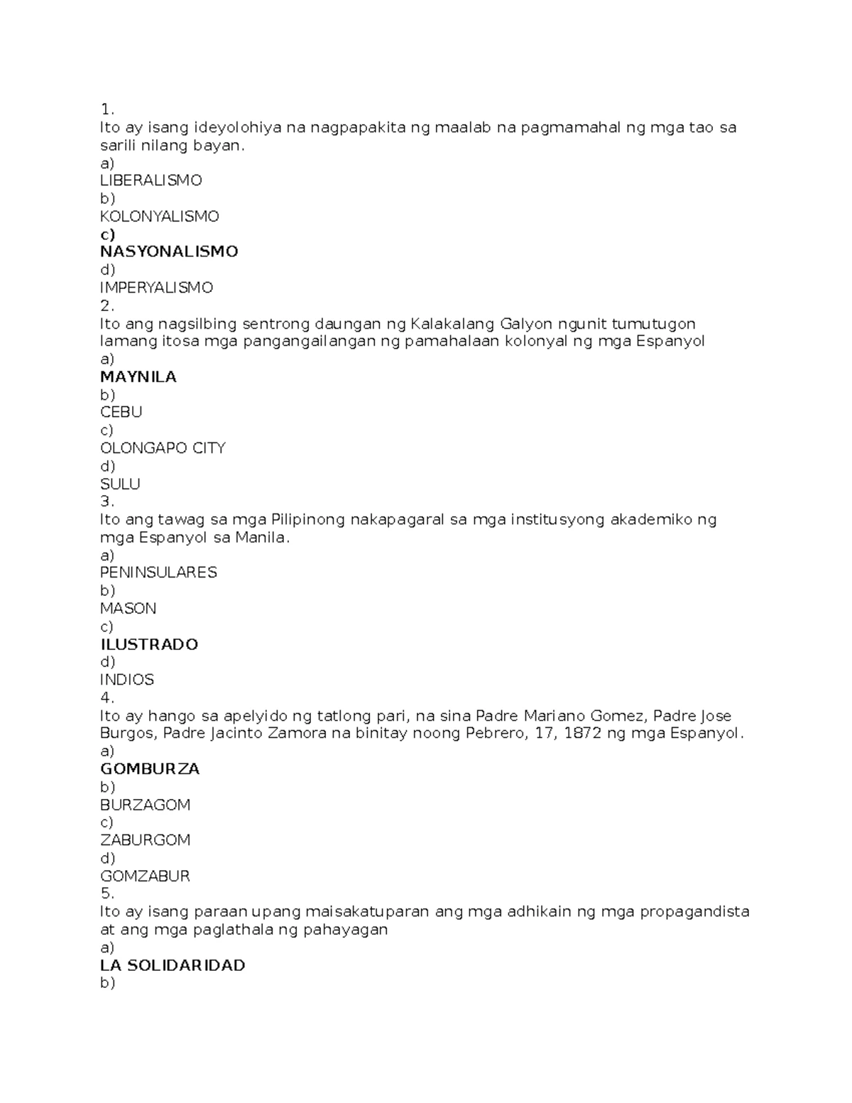 Pagsasanay sa Pangngalang Pantangi at Pambalana (Filipino 1) - Studocu